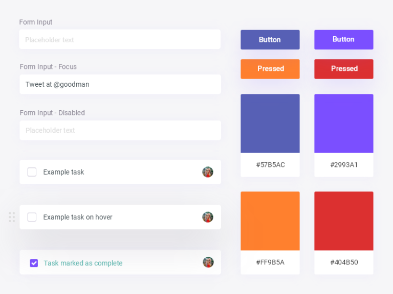 Simple UI Kit + Form input + Buttons + Color Palette - Download Free ... Simple UI Kit + Form input + Buttons + Color Palette - Download Free ...