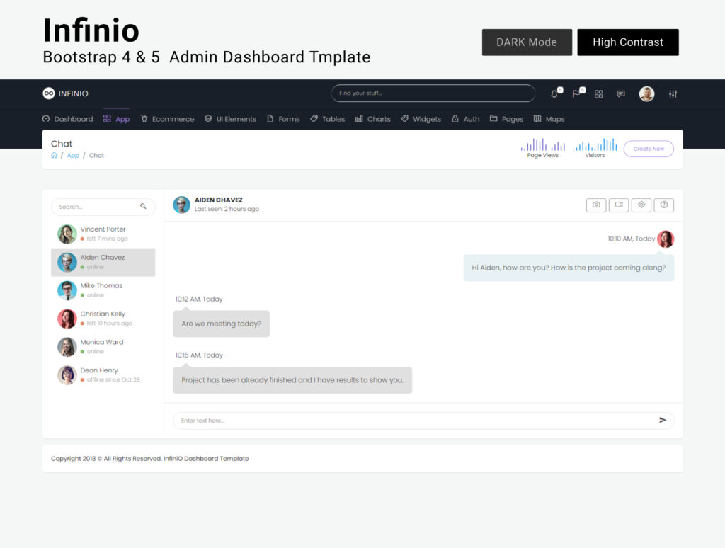 Infinio Bootstrap Admin Dashboard Template Download Free Resource 