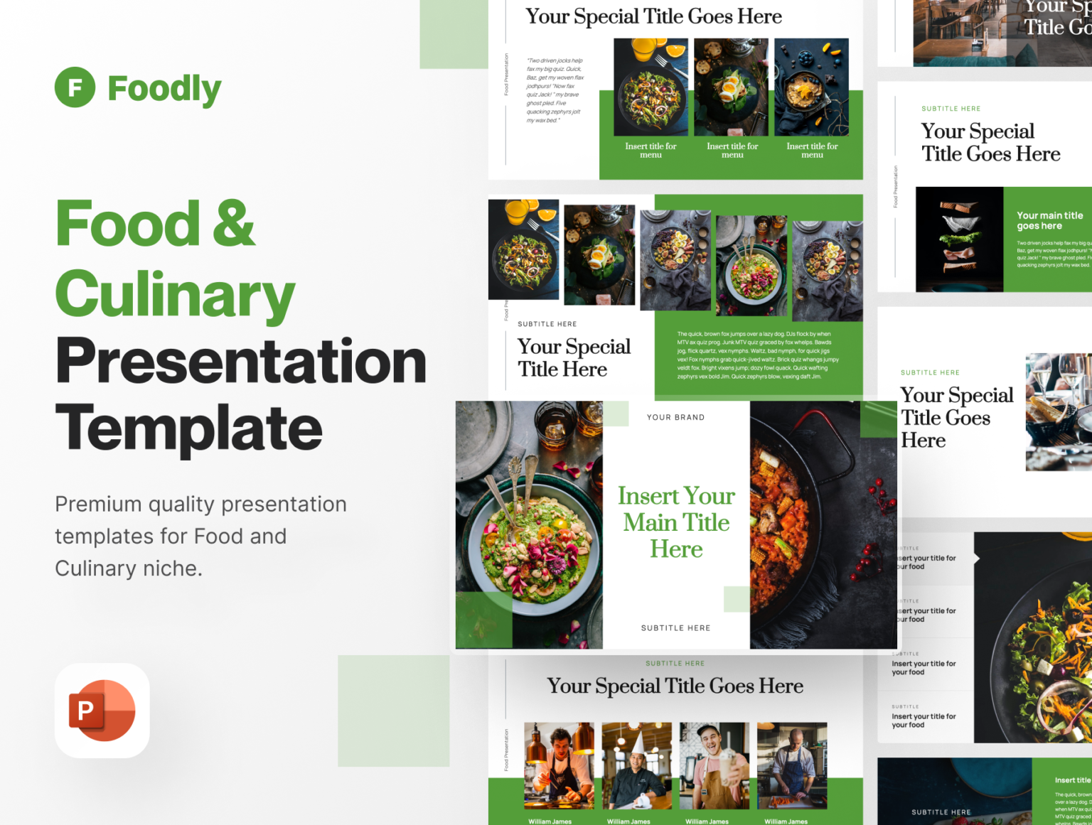 Foodly Food Powerpoint Presentation Template Download Free Resource