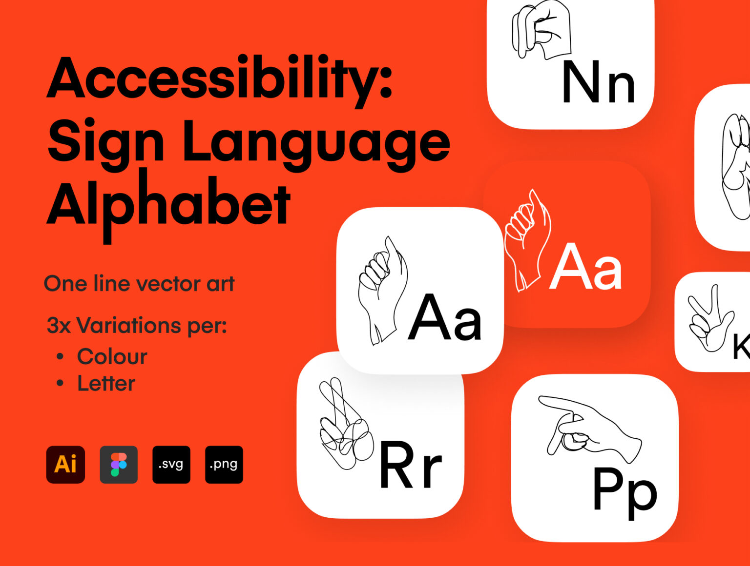 Accessibility Sign Language Alphabet Icons Set Download Free Resource